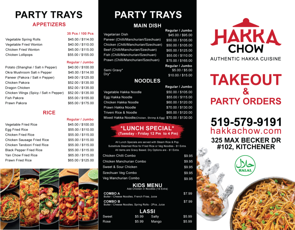 Hakka Chow Menu | Hakka Food